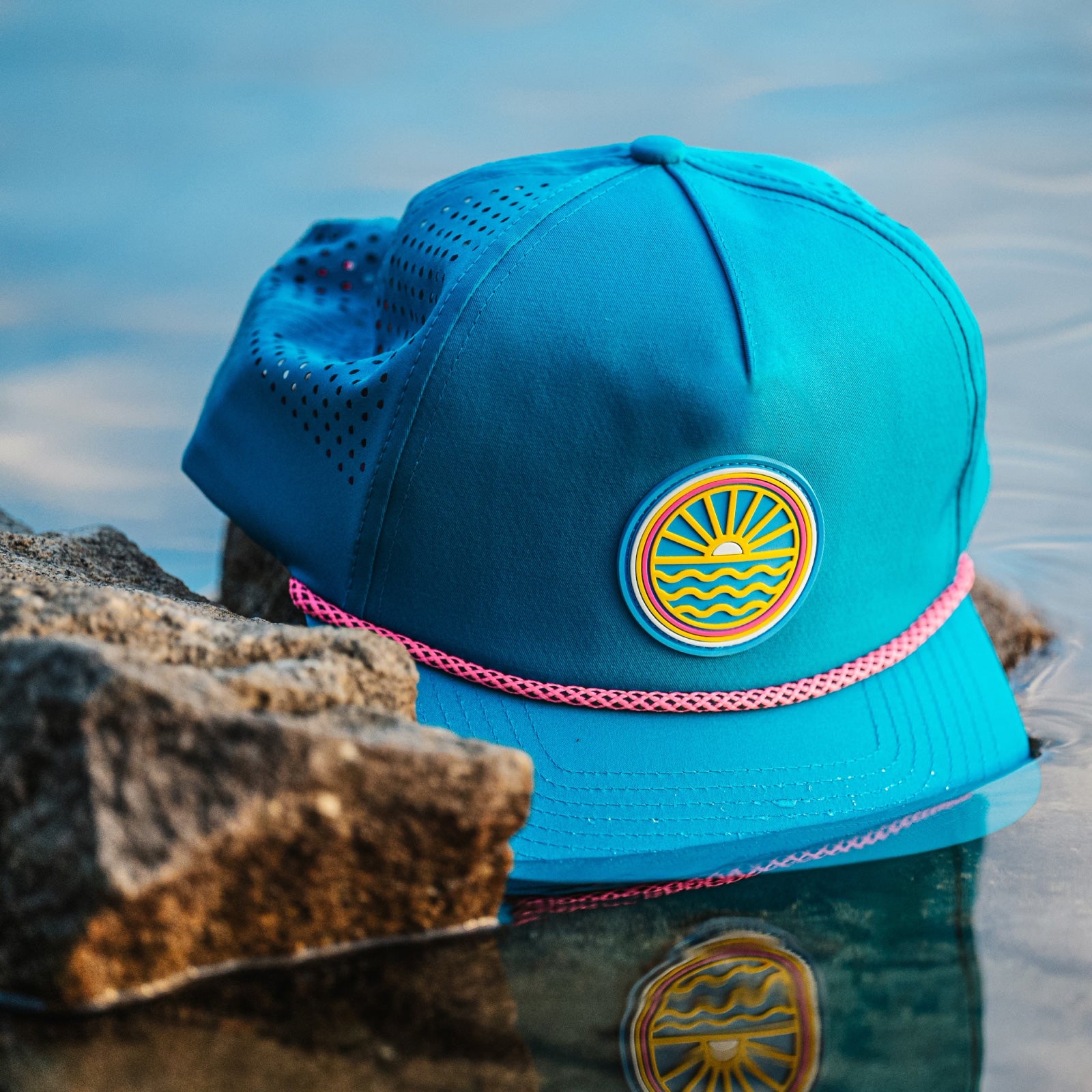 80s Sun Wave Waterproof Hat - Coral – Tuck Life